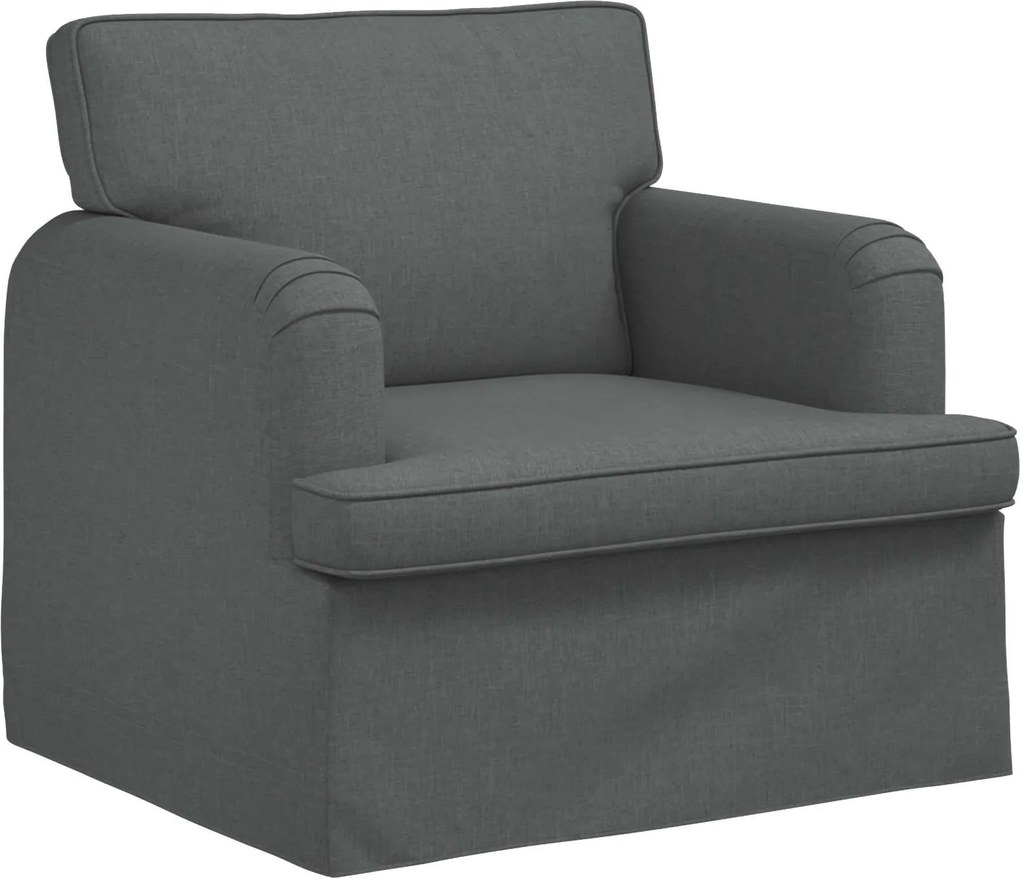 Set pohovek 2 ks Tmavě šedá textil 3407517