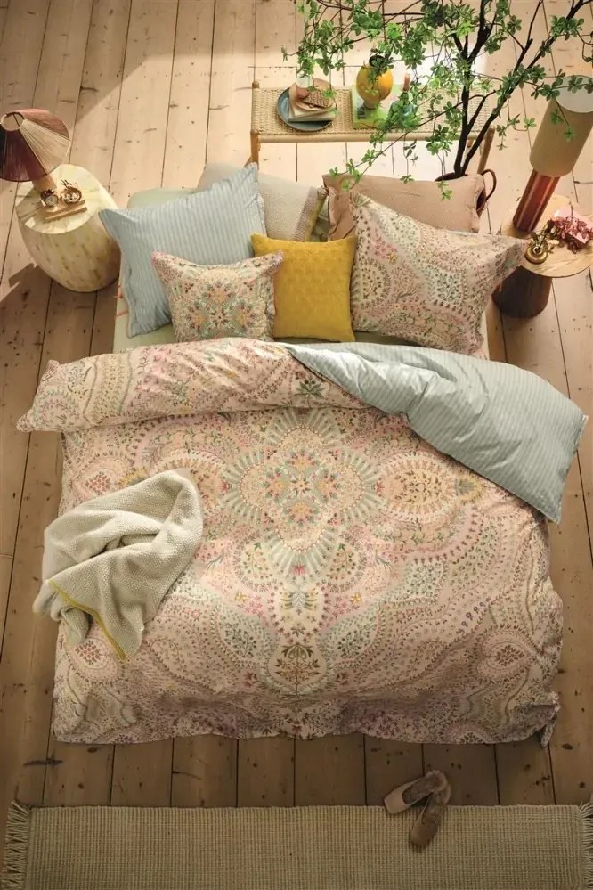 Pip Studio perkálové povlečení Alfombra pískové 140x200 + 70x90 cm (Kvalitní perkálové povlečení na jednolůžko v dárkovém boxu)