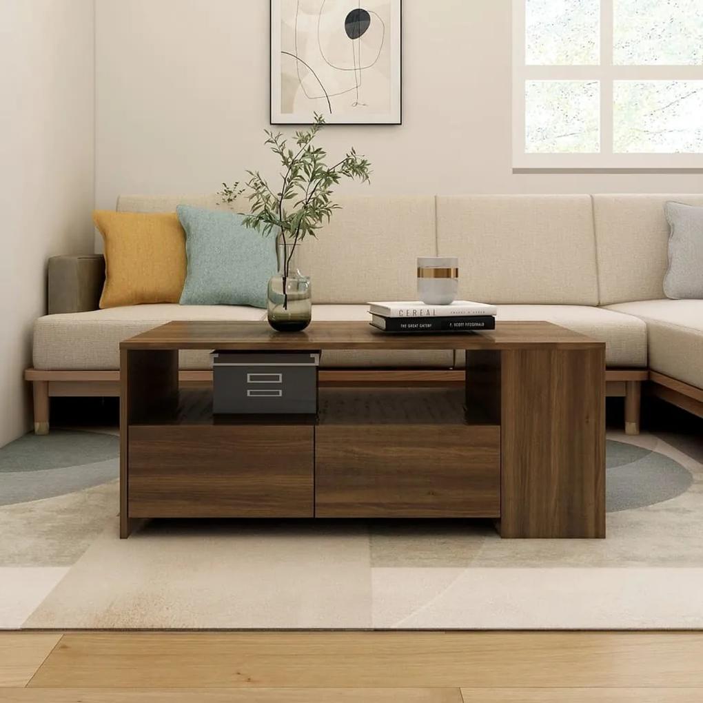 vidaXL Konferenční stolek 102x55x42 cm kompozitní dřevo [810918] Barva: kouřový dub
