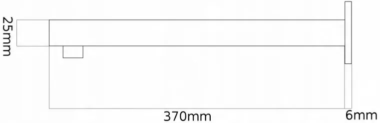 Gamma Gamma, podomítkové rameno 40cm, zlatá matná, GMA-RAM-D-LP03-BGD