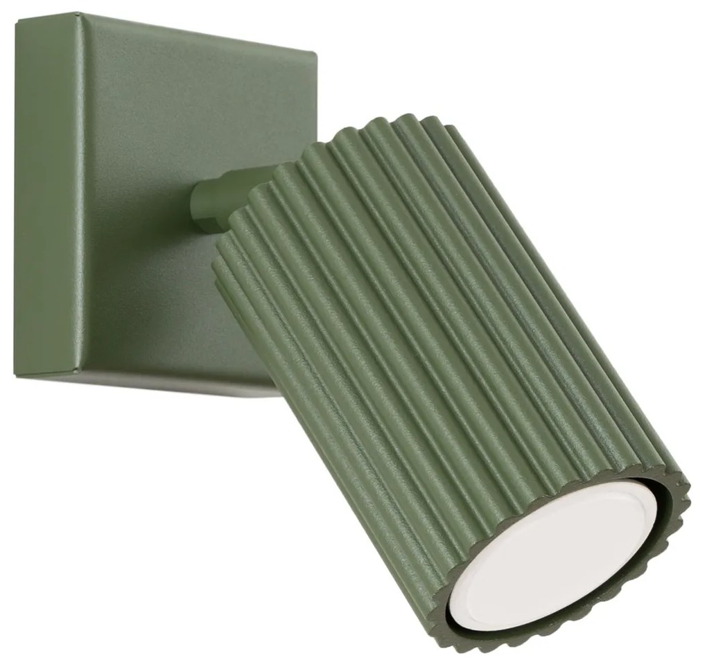 Sollux Lighting Nástěnné svítidlo KARBON olivově zelené
