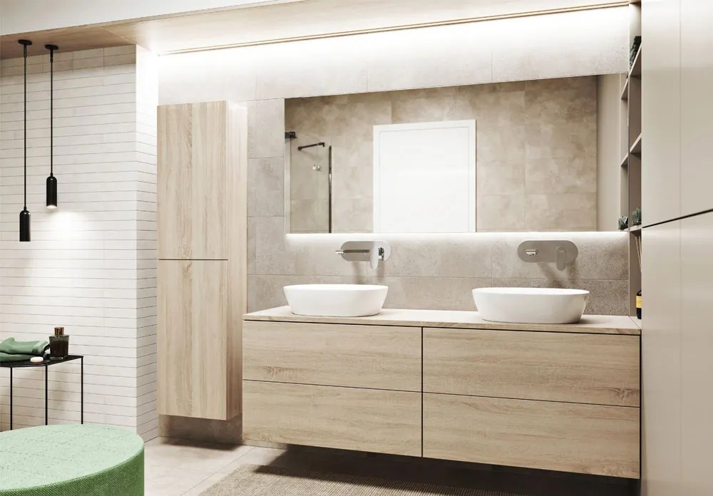 Mereo Mereo, Aira, koupelnová skříňka 170 cm vysoká, pravá, Multidecor, CN794PNCIPM