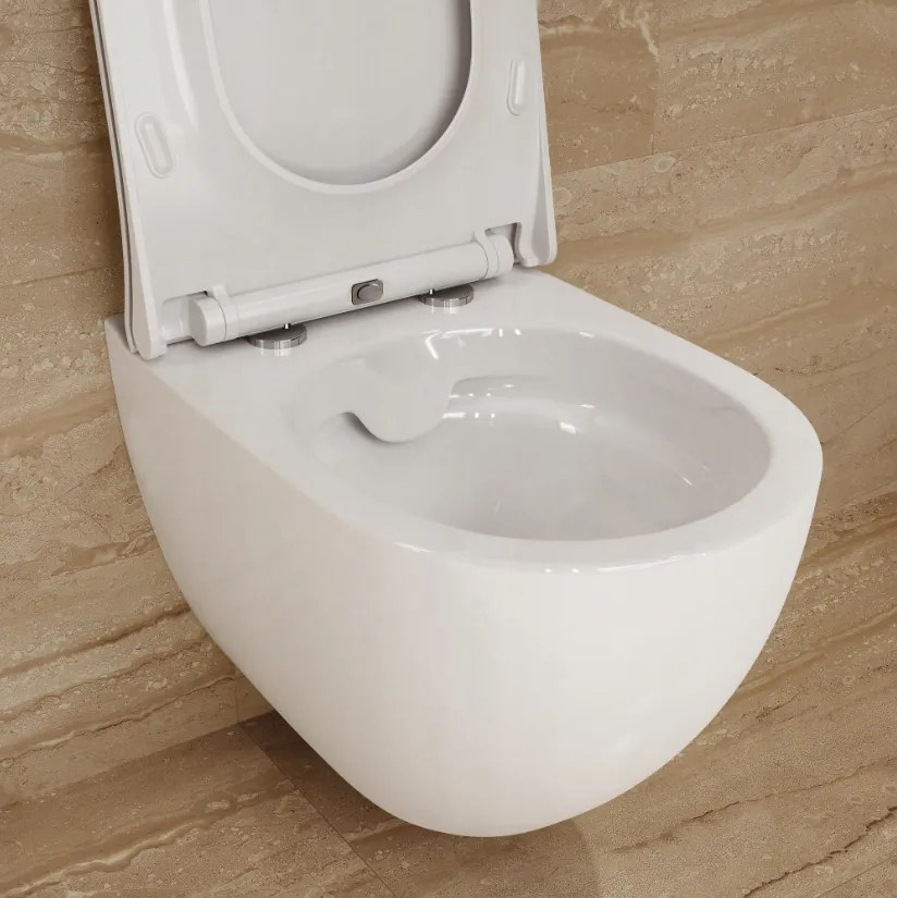 Cersanit ZEN - závěsná wc mísa CleanOn s pomalu padajícím sedátkem, bílá, S701-428