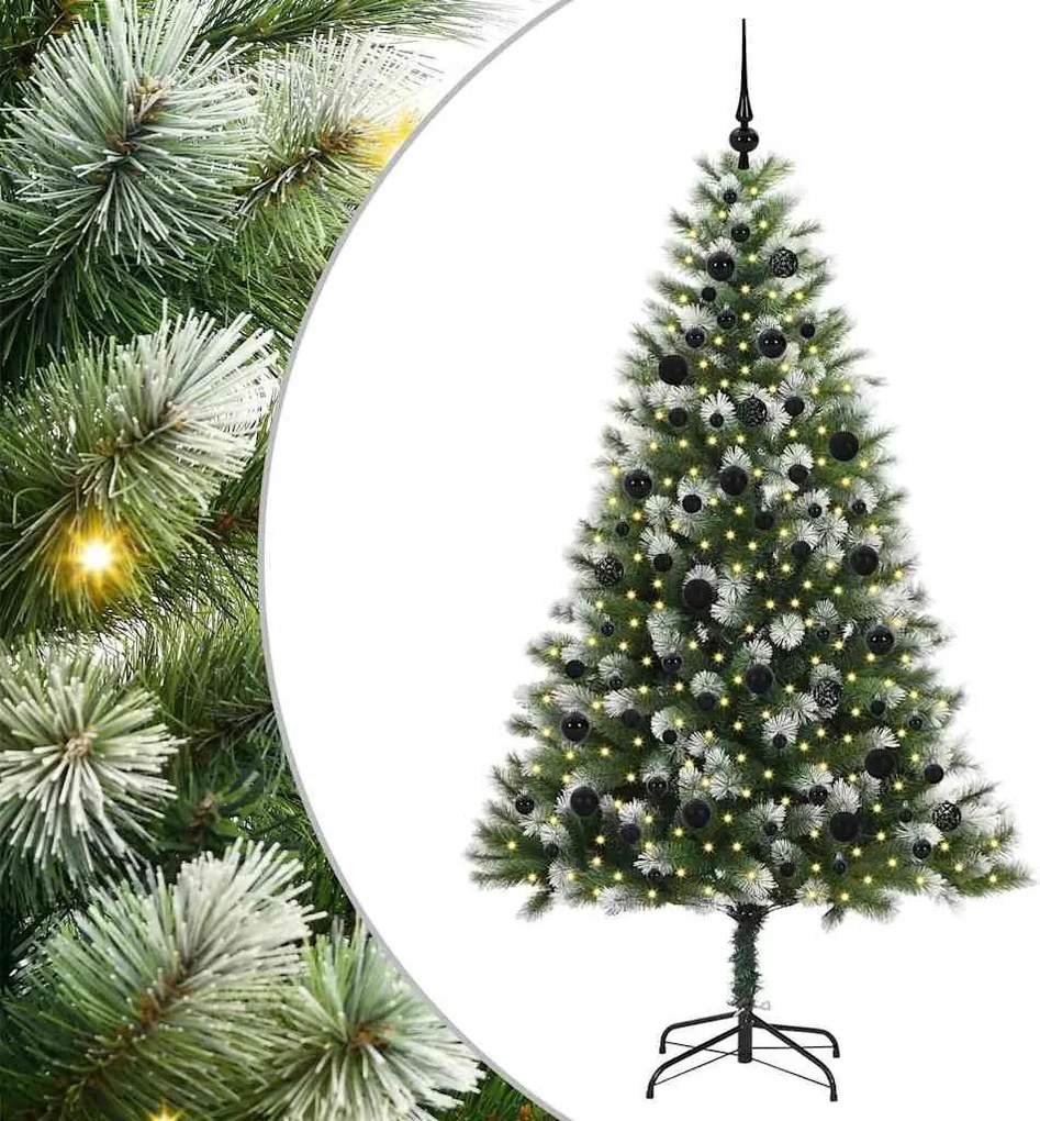Umělý vánoční stromeček s umělým sněhem 300 LED Teplá bílá 3395452