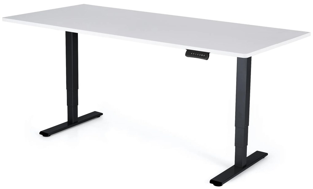 Polohovatelný stůl Liftor 3segmentové nohy černé,   deska 1800 x 800 x 25 mm bílá