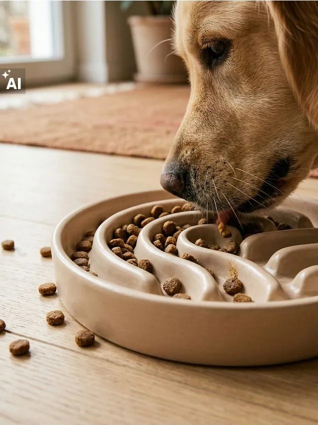 Sinsay - Keramická protihltací miska pro psy - béžová
