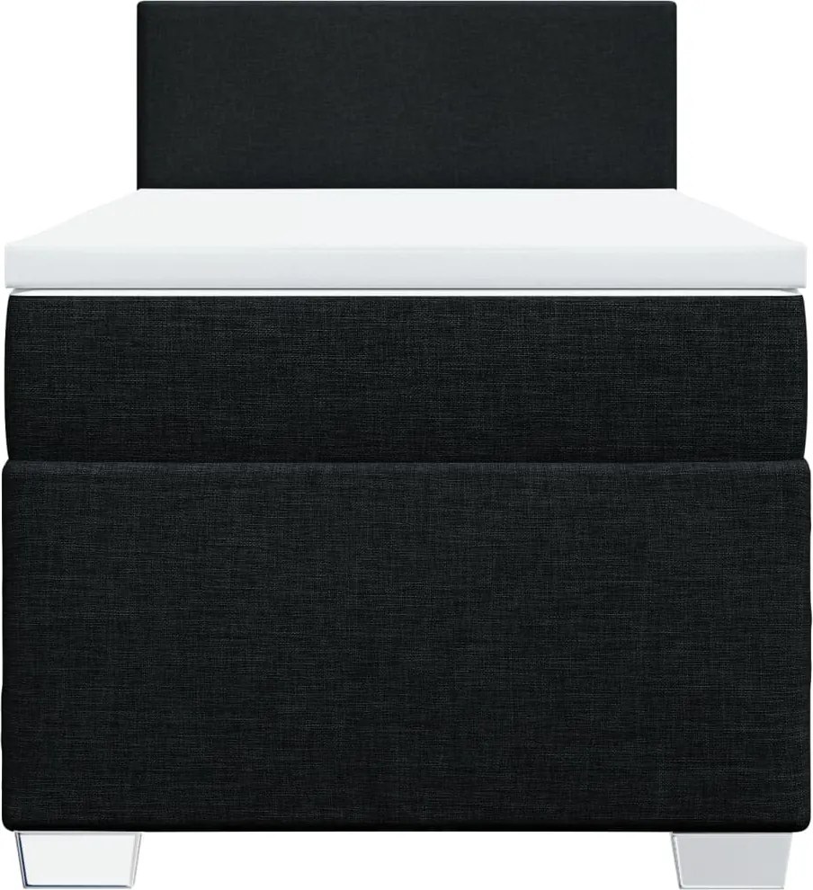 Box spring postel s matrací černá 80 x 200 cm textil 3285710