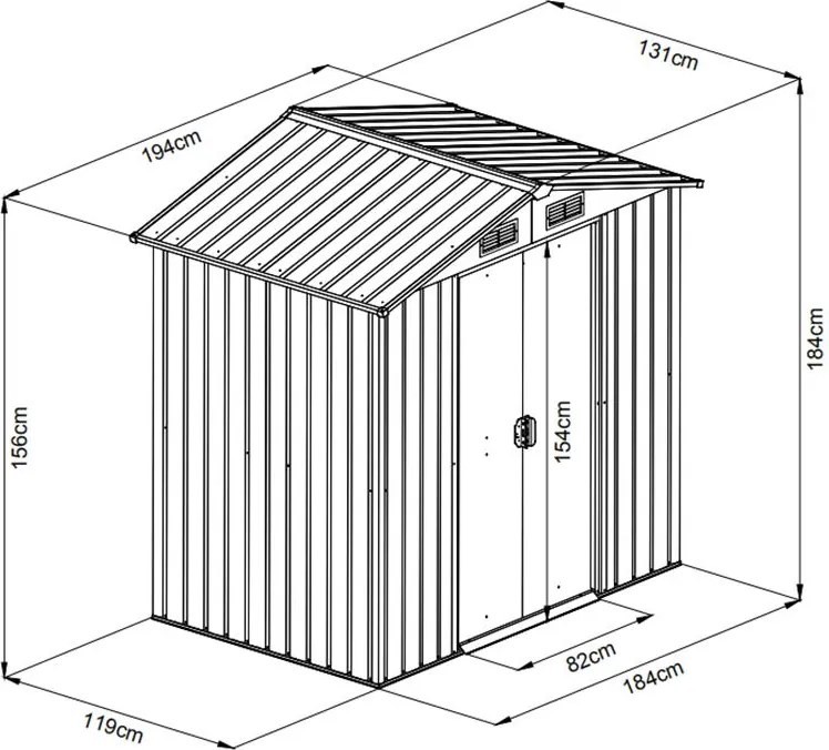 LANIT PLAST, s.r.o. zahradní domek LANITPLAST MAXTORE 65 ZELENÝ LG1872