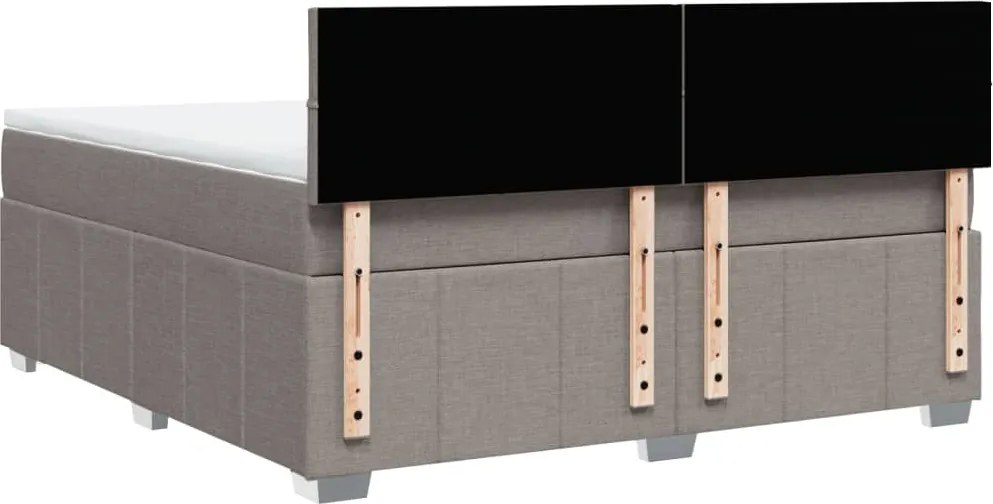 Box spring postel s matrací taupe 180x200 cm textil 3287151