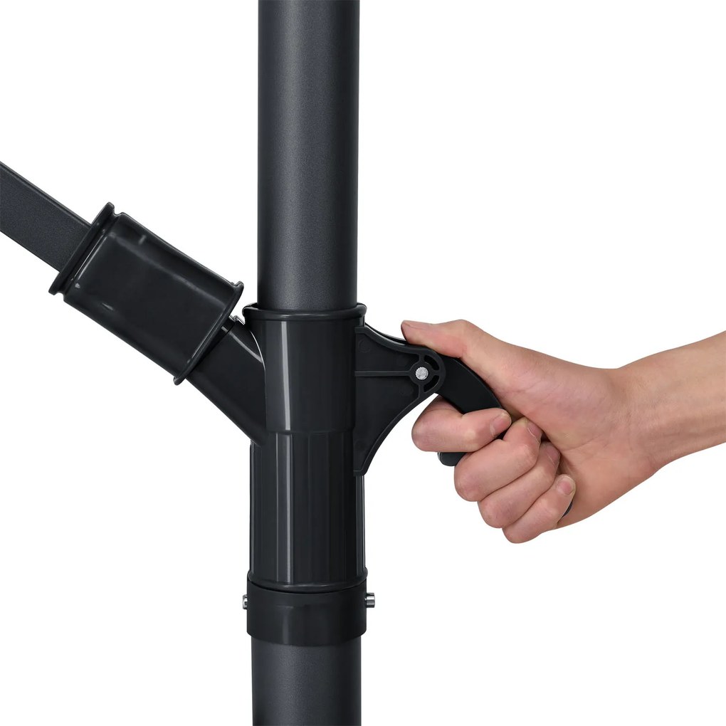 Juskys LED slunečník Brazílie 350 cm - krémový