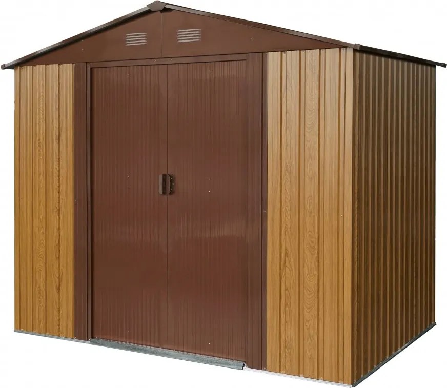 Zahradní domek BestBerg ZDB-4D / 4,1 m² / 236 x 174 x 206 cm / dekor dřevo/hnědá