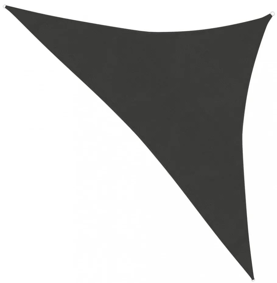 Stínící plachta trojúhelníková HDPE 3 x 3 x 3 m Dekorhome Antracit