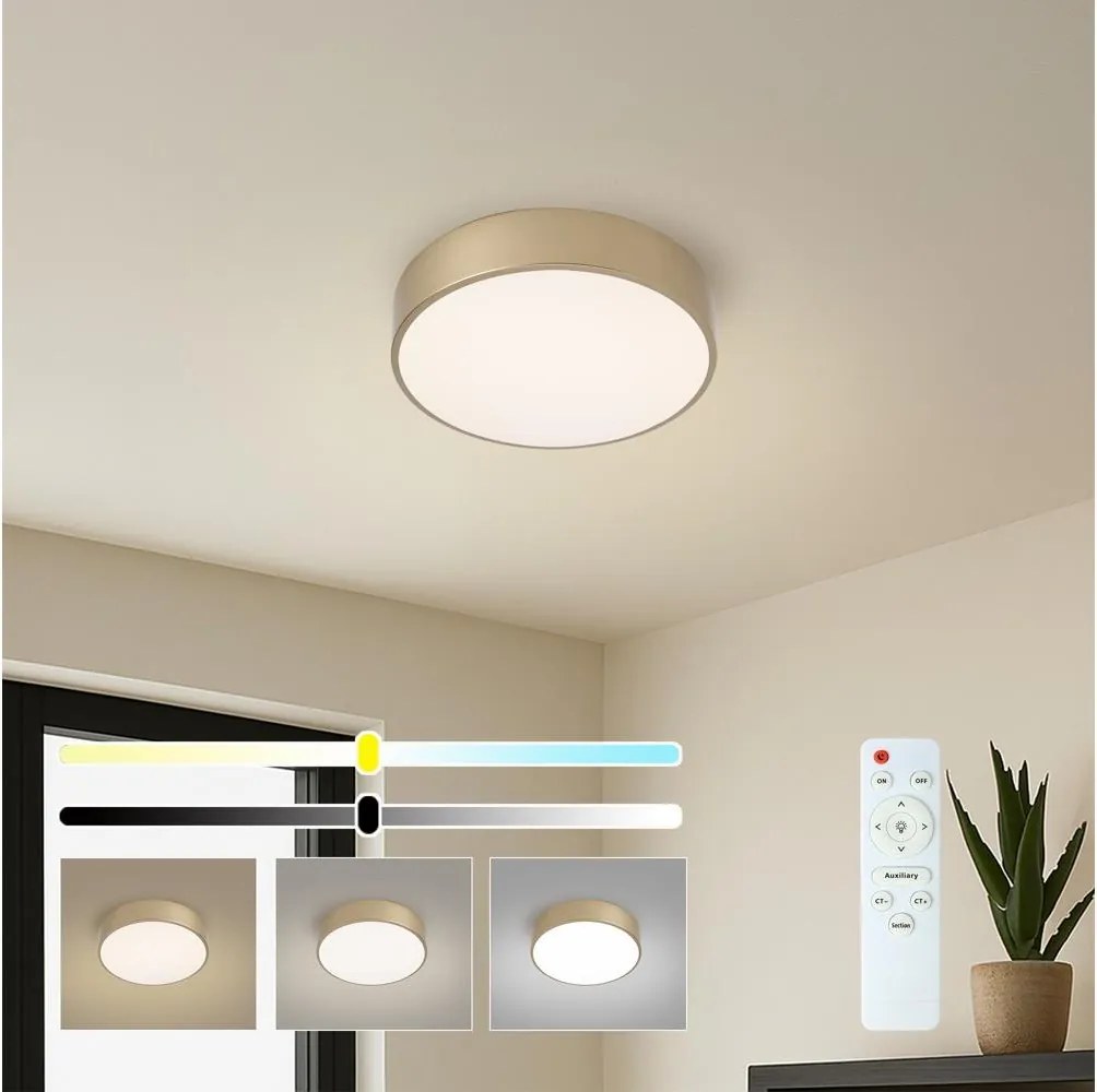 BRILAGI - LED Stmívatelné strop. svítidlo POOL LED/24W/230V pr. 20 cm zlatá + DO