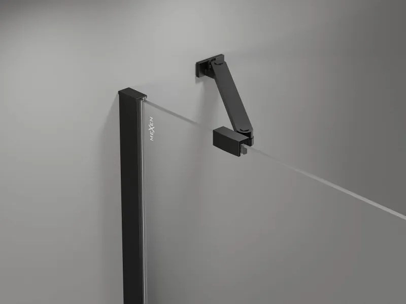 Mexen Mist sprchové dveře otočné pravé 105 cm, černý rám, černé - 8A4-105-000-70-70-P