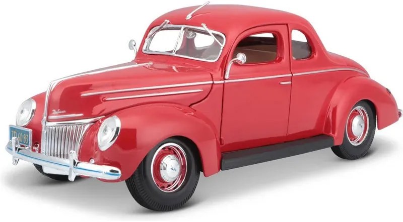 Maisto ford deluxe coupe 1939 1:18 červená