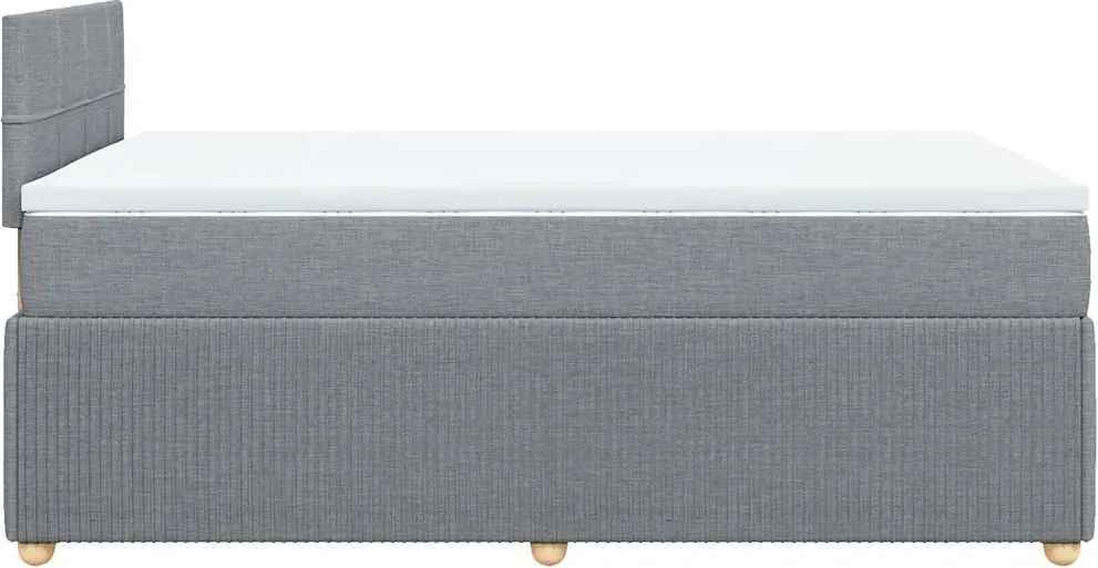 Box spring postel s matrací světle šedá 120 x 200 cm textil 3287423