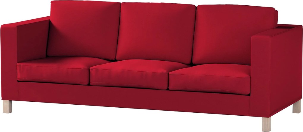 Potah na pohovku IKEA  Karlanda 3-místná nerozkládací, krátký barva červená látka pletený vzor