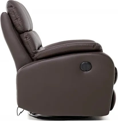 Kožené houpací křeslo s elektrickým polohováním ELEGANT 1, krémová
