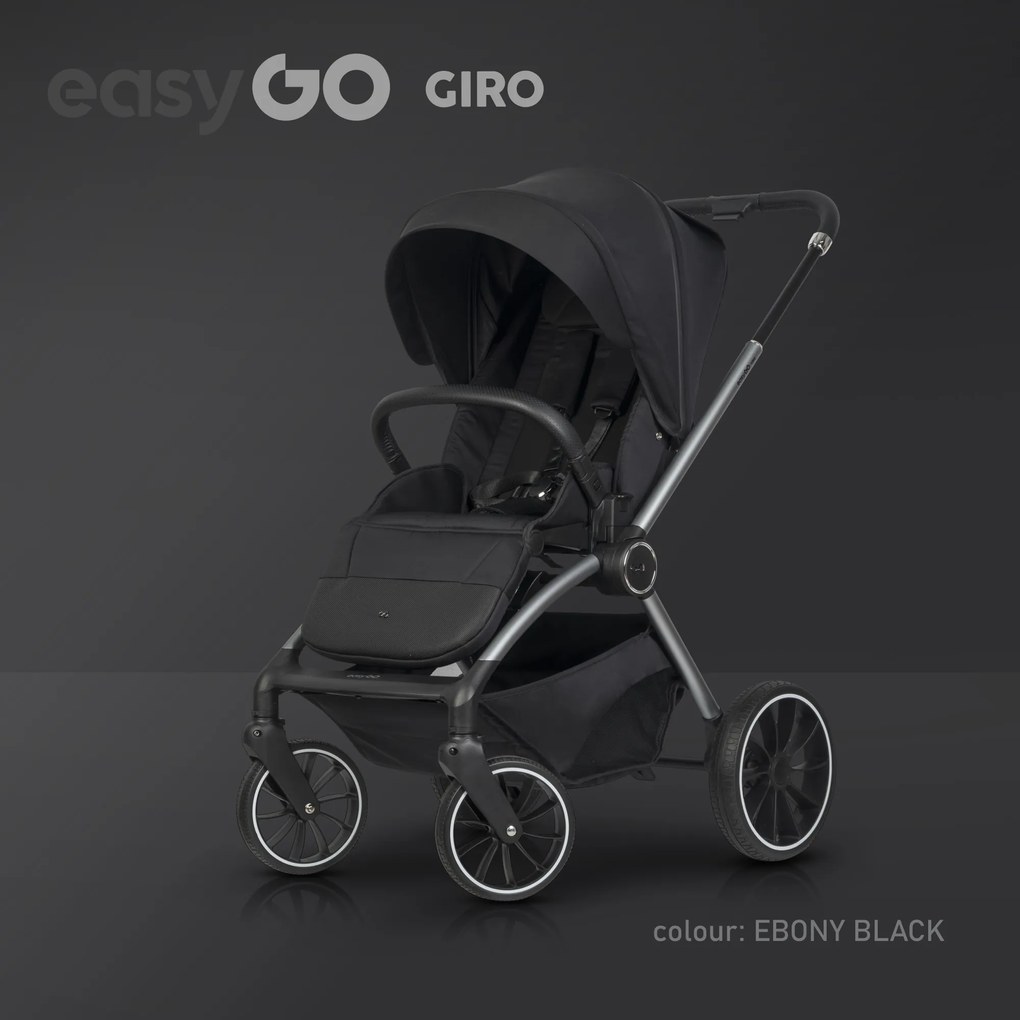 Kombinovaný kočárek EasyGo Giro 2v1 Ebony Black