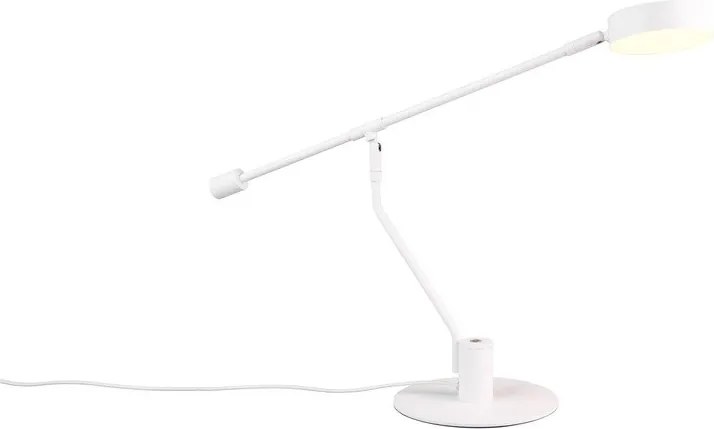 Matně bílá LED stolní lampa s ohybatelnou konstrukcí (výška 64 cm) Manduro – Trio