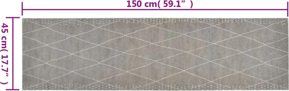 Kuchyňský koberec omyvatelný Kosočtverce 45 x 150 cm samet 136564