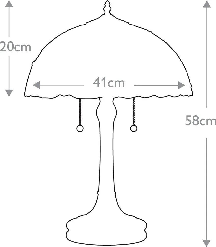 Elstead Secesní stolní lampa Tiffany LARISSA 58 cm/2×E27