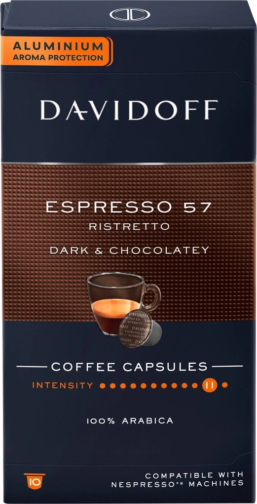 Tchibo - Davidoff Café Espresso 57 Ristretto – 10 kapslí - Intenzita: 11/12