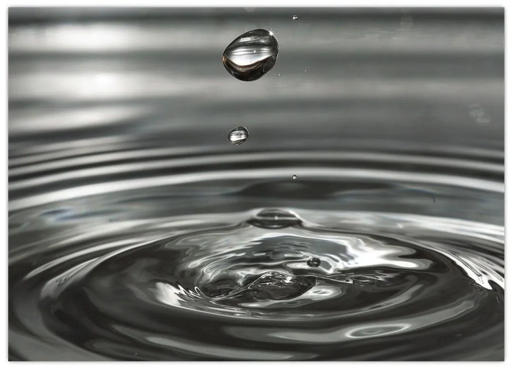Obraz kapky vody (70x50 cm)