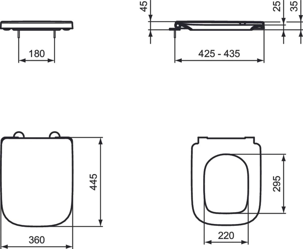 Ideal Standard i.life B - WC sedátko Soft Close, bílá T468301