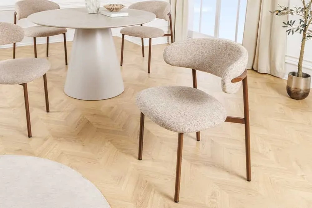 Designová jídelní židle Harding taupe béžová / hnědá