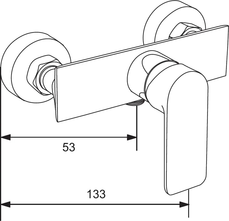 Mexen Svensprchový set s dešťovou sprchou a sprchovou baterií Alexa, černá, 71240262-70