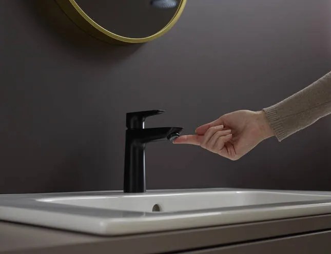 Hansgrohe Talis E, umyvadlová baterie 110 bez odtokové soupravy, CoolStart, černá matná, 71714670
