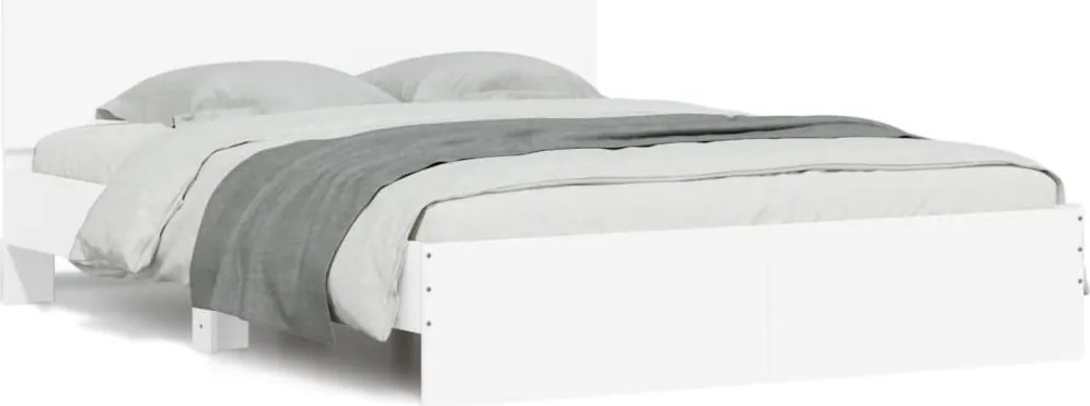 vidaXL Rám postele s čelem 140 x 190 cm [3207497] Barva: kouřový dub