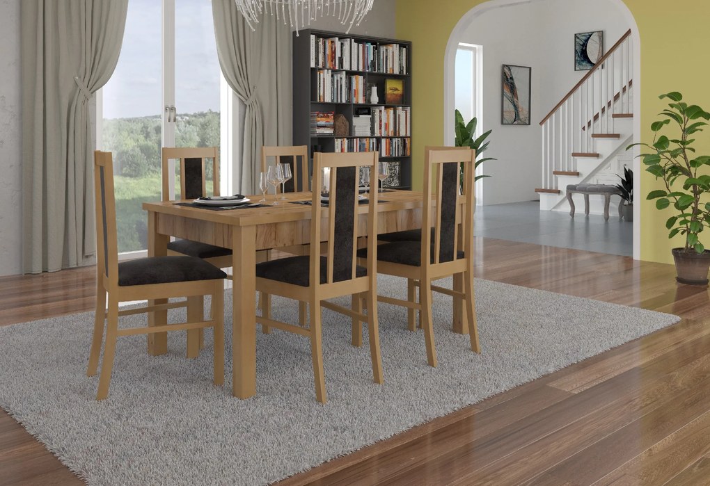 ADRK Furniture Sada stolu s židlemi RODOS 52 SE-ROD-52-C-B082