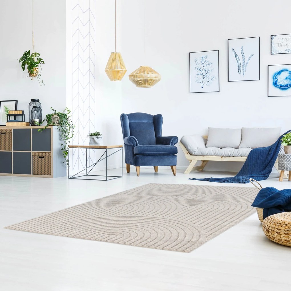 Balta, Kusový koberec Cocoon 59602-055, 160x230, bílá, ložnice