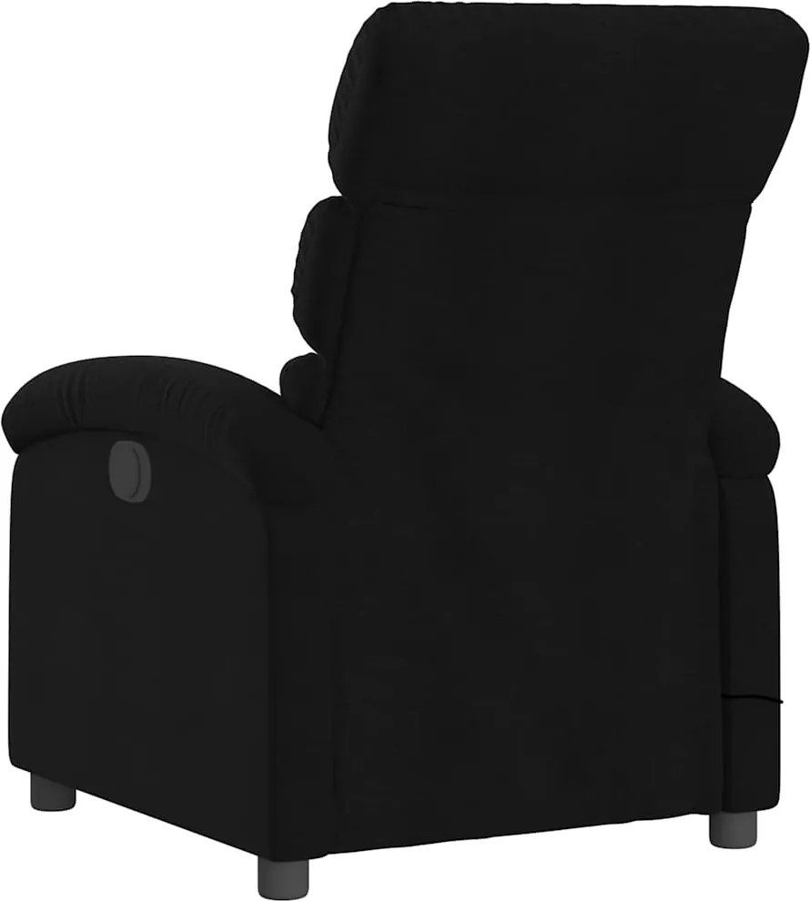 Masážní křeslo s polohovacím mechanismem, černé, látkové 3205366