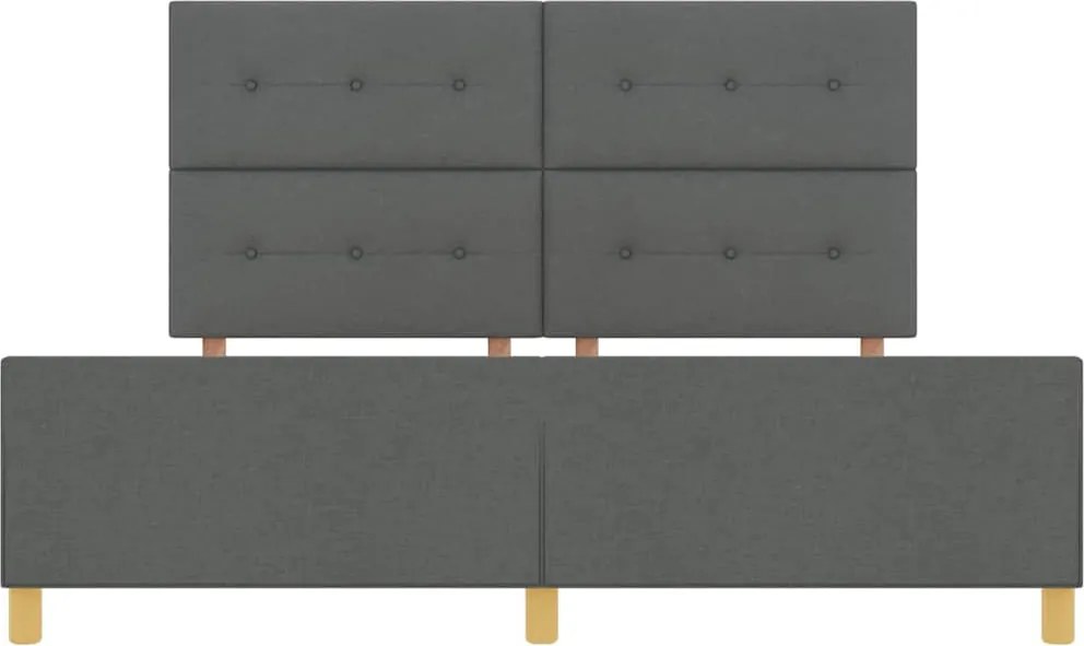 Rám postele s čelo Tmavě šedá 180 x 200 cm textil 3344747