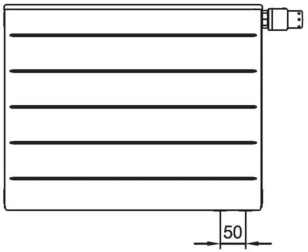 Kermi Therm X2 LINE-V deskový radiátor 11 605 x 505 PLV110600501L1K