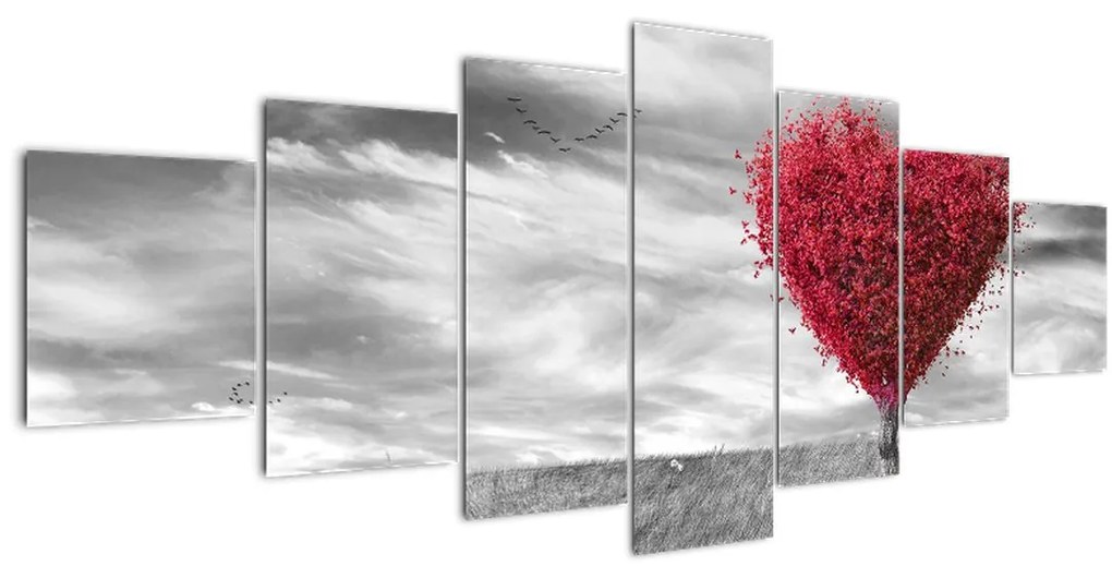Obraz - Srdce korunou stromu (210x100 cm)