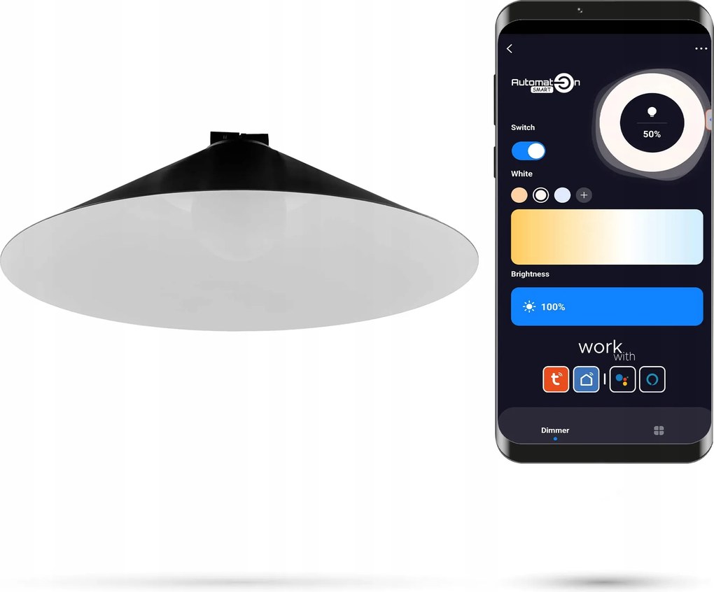 Lampa Zigbee Tuya kužel 18W D330 pro lišty FiberFLEX 48VDC 3000-6000K