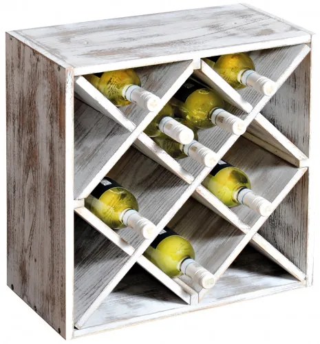 Kesper Dřevěný stojan na víno IV - 50 x 50 x 25 cm