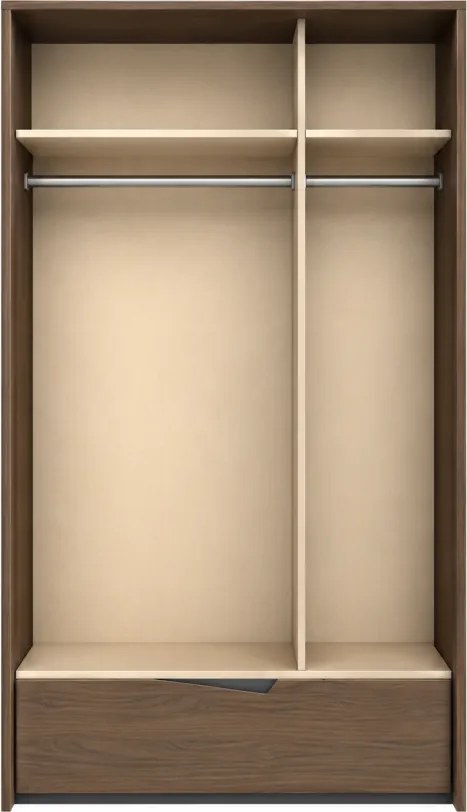 Šatní skříň P31B/LF s osvětlením - 142 × 226 × 60 cm