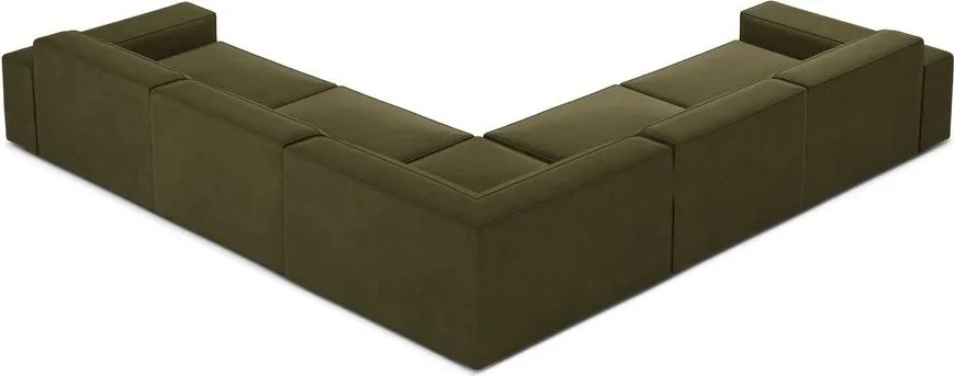 Khaki sametová modulární rohová pohovka (do L) Jodie – Micadoni
