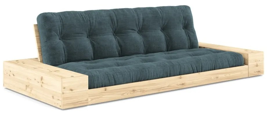 Modrá manšestrová rozkládací pohovka 244 cm Base – Karup Design
