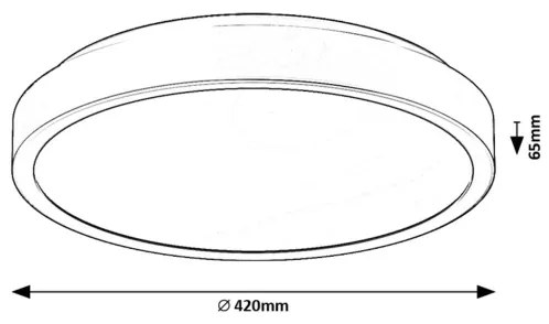 Rabalux 71254 - LED Koupelnové stropní svítidlo SAMIRA LED/48W/230V IP44 černá