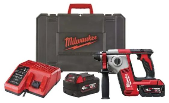Milwaukee - 18V AKU kombinované kladivo M18 BH-402C, 2x aku 4,0 Ah Li-Ion, nabíječka 4933443330