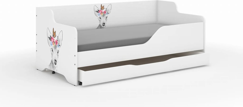 Wooden Toys Dětská postel LILU 160x80 SARENKA S MOTÝLEM – komplet
