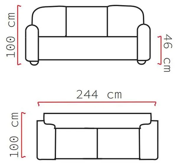 Pohovka PANAMA 3 | rozkládací + úložný prostor | VÝBĚR TKANIN