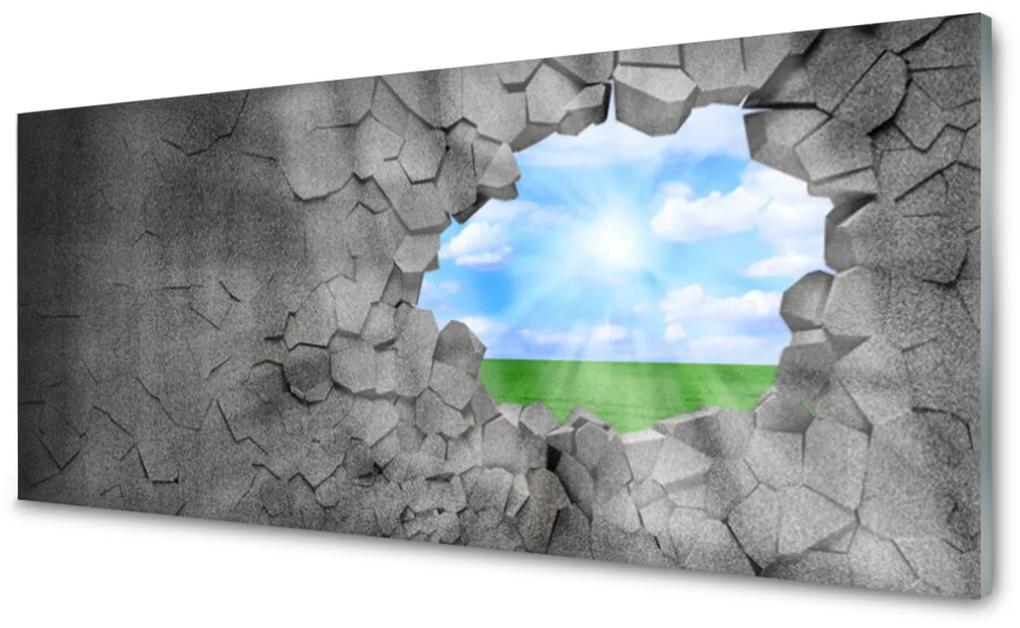 Plexisklo obraz Dziura Popękana Ściana