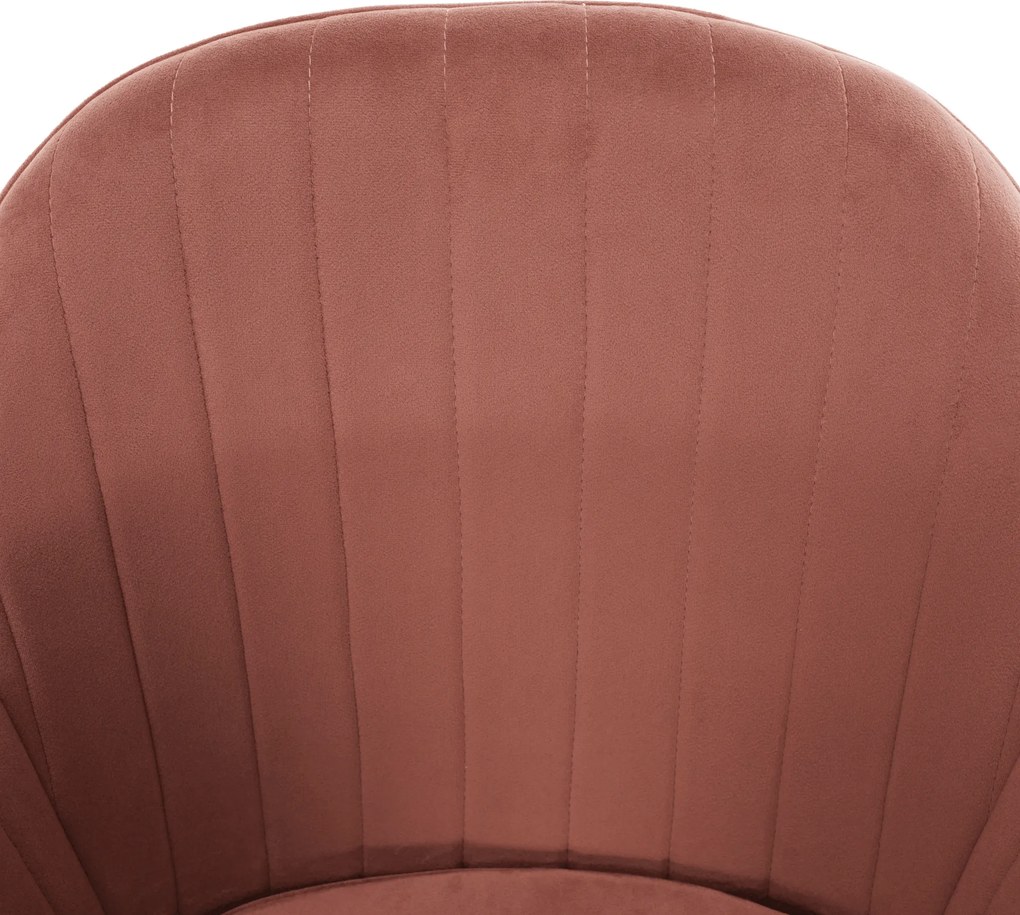 Designové křeslo, růžovohnědou Velvet látka, ZIRKON